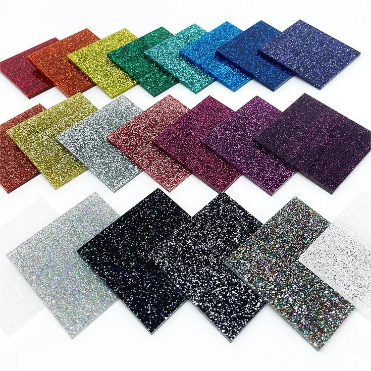 Cast Opaque Glitter Acrylic sheet for Laser Cutting-WallisPlastic