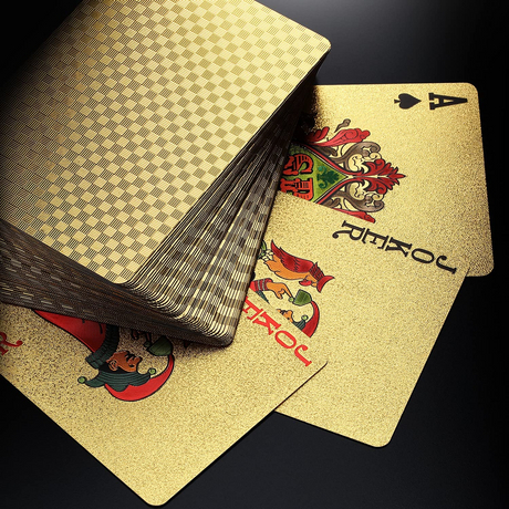 Custom Logo PVC Gold Poker Playing Cards Manufacturer