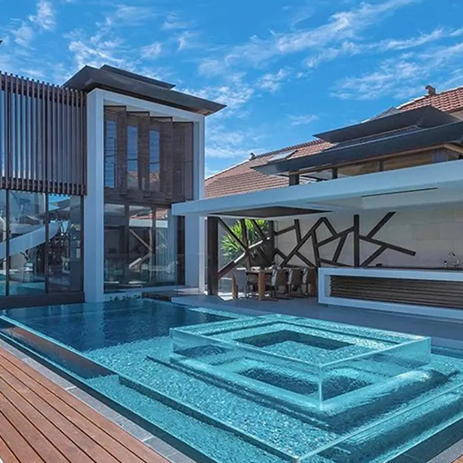 High Quality Ultra Transparent Acrylic Bendable Swim Pool Baffle ...