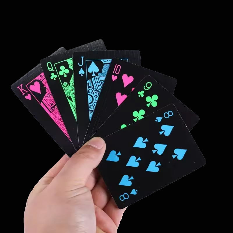 Waterproof Fluorescence UV Printed Colorful Poker Playing Cards
