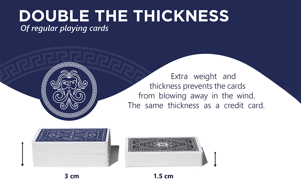 Wind Resistant Waterproof Playing Cards Poker Cards for Outdoors